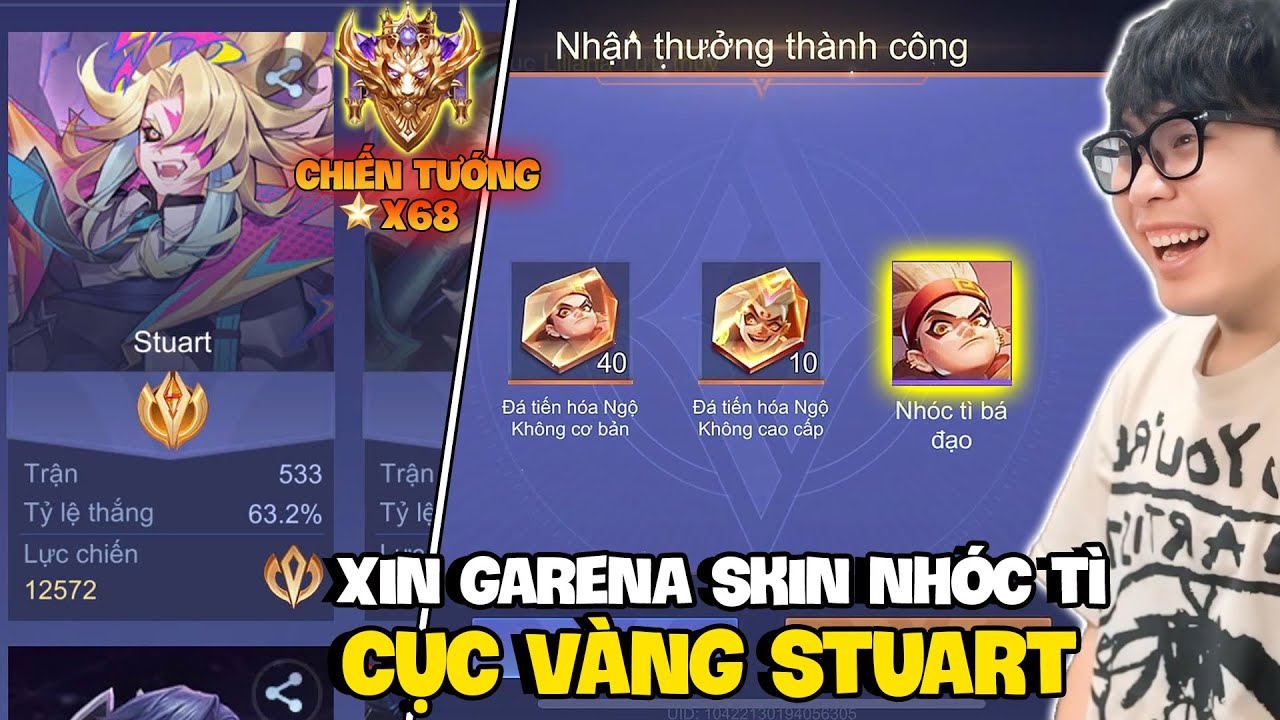 VUX GỌI ĐIỆN GARENA XIN SKIN NGỘ KHÔNG NHÓC TÌ BÁ ĐẠO VÀ STUART CỤC ...