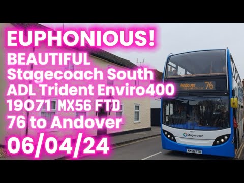 EUPHONIOUS! BEAUTIFUL ADL Trident Enviro400 19071 MX56FTD HAMMERED on ...