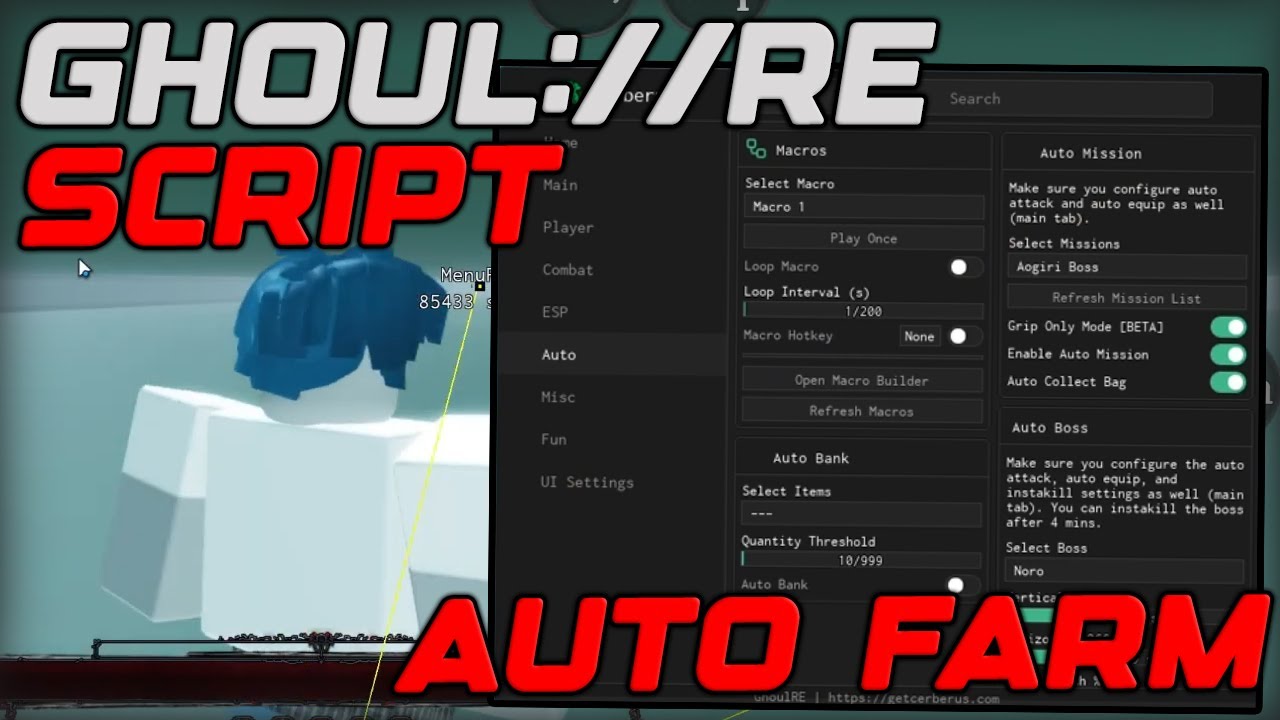 [💀SILVER SKULL] GHOUL://RE Script Gui Auto Farm, Kill Aura & Auto Parry ...