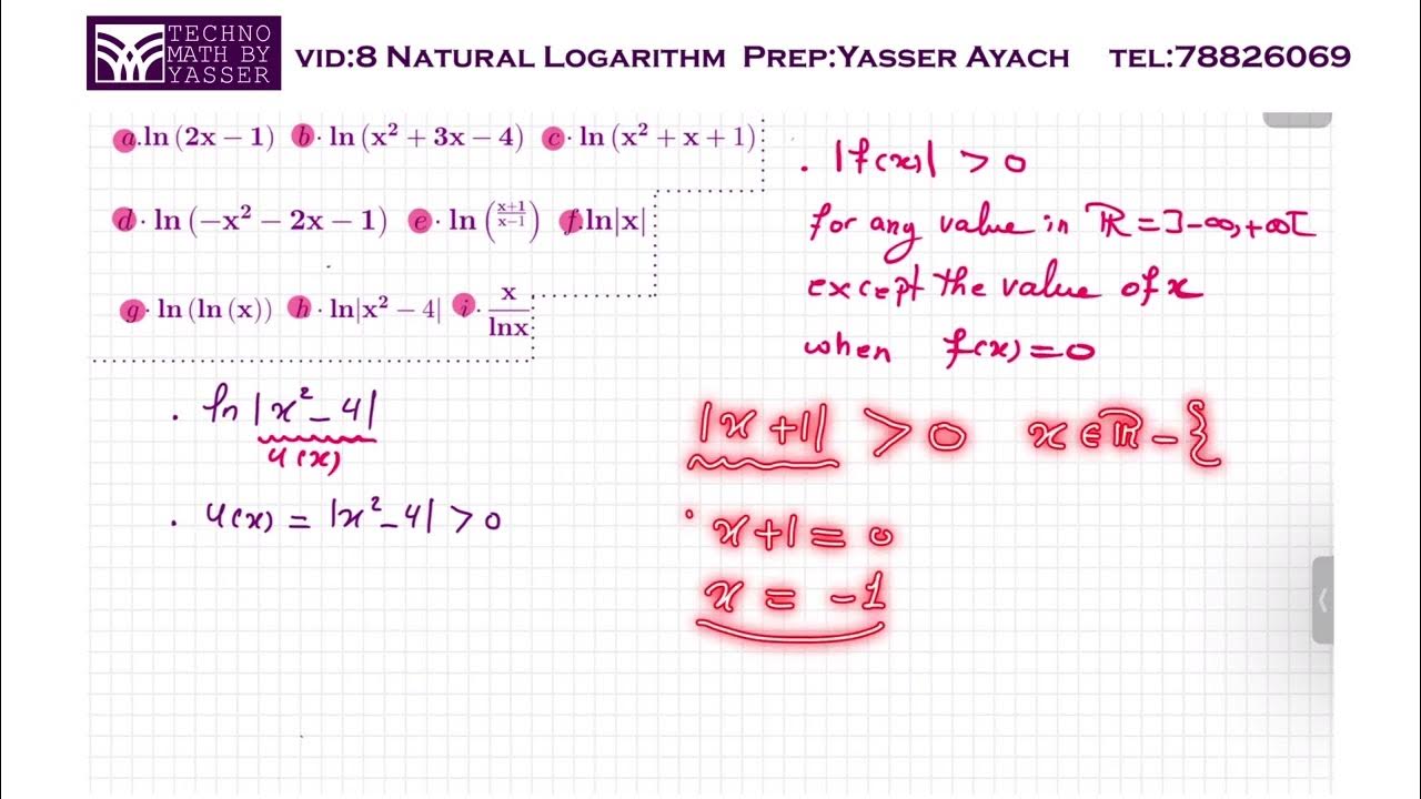 Math(LS-GS) Natural Logarithm Part:8 - YouTube