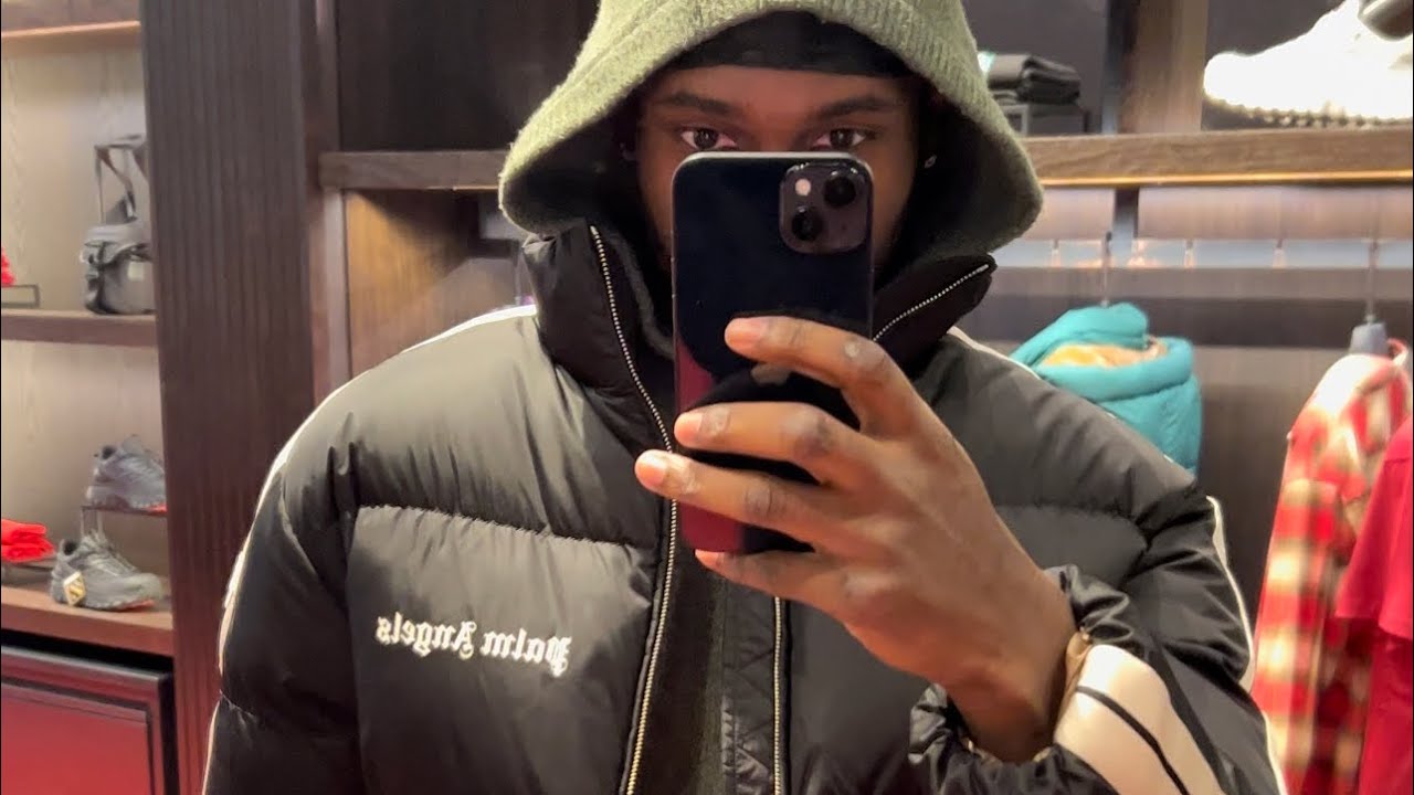 QB Tries on New Moncler x Palms Angels Collection 🔥 - YouTube