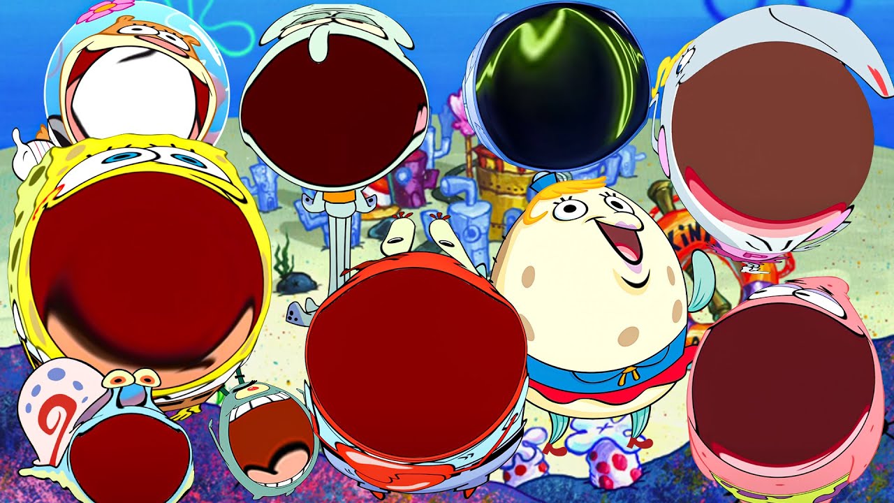 pop spongebob characters All Spongebob characters pop together - YouTube
