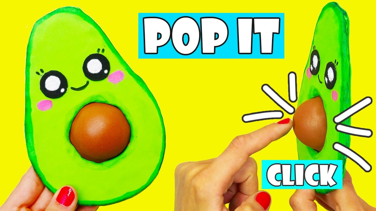Avocado pop it DIY fidget toys | How to make fidget toys - YouTube