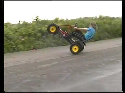 Go kart wheelies - YouTube