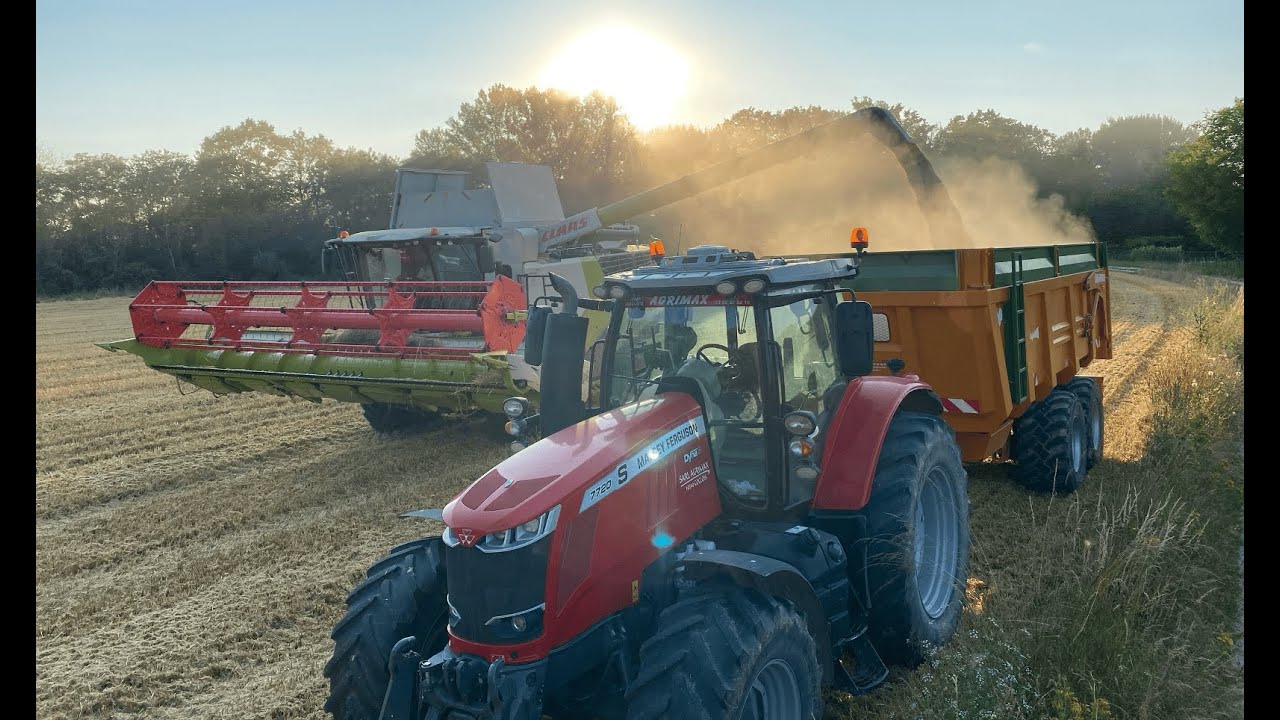 🇫🇷 Top départ des moissons dans l'aube 🇫🇷 La nouvelle lexion 5400 au ...
