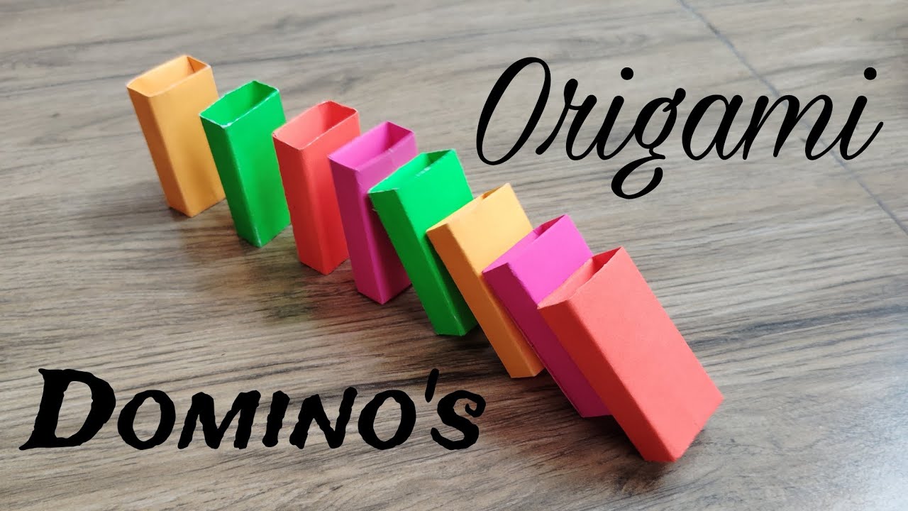 Easy How To Make Origami Paper Domino's #Origami with Viraj - YouTube