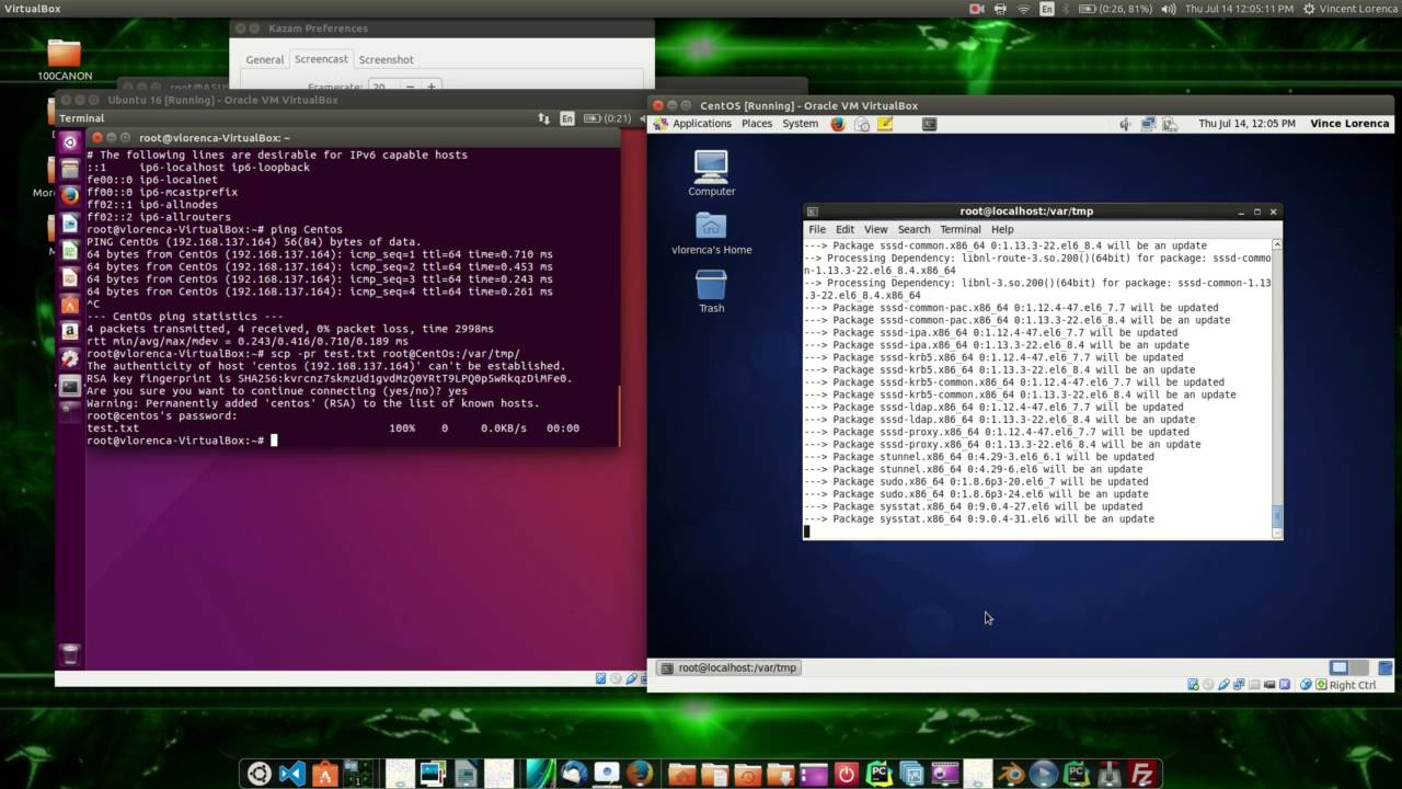 Getting 2 different VM's to talk to each other using scp to transfer ...