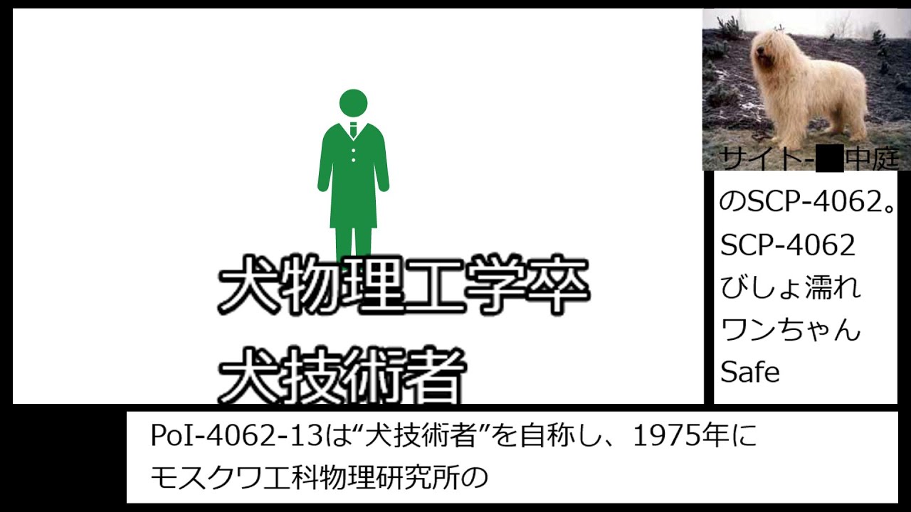 SCP-4062【 びしょ濡れワンちゃん】ゆっくりピクトグラム解説 - YouTube