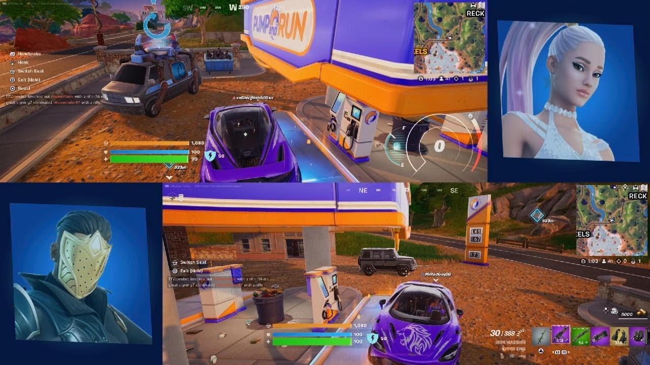 Fortnite Duo Split Screen Clutch Ending - YouTube