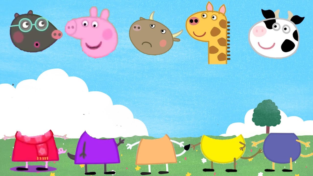 Peppa Pig Family-Wrong head|Match The Head | Video Cartoon For kids ...