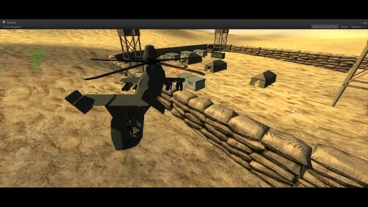 Helicopter combat made by unity engine 4.6.2 - YouTube