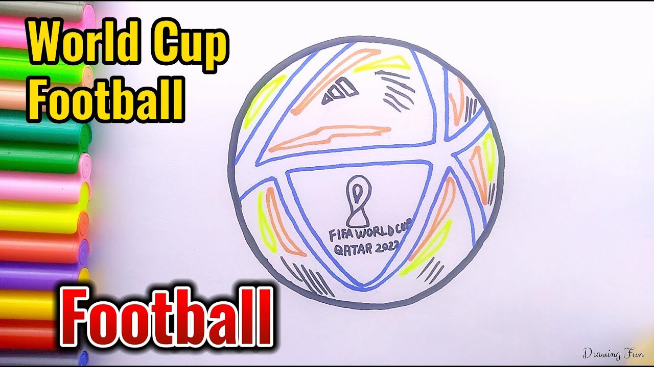 FIFA World Cup Football | Football | Football drawing | How to draw ...