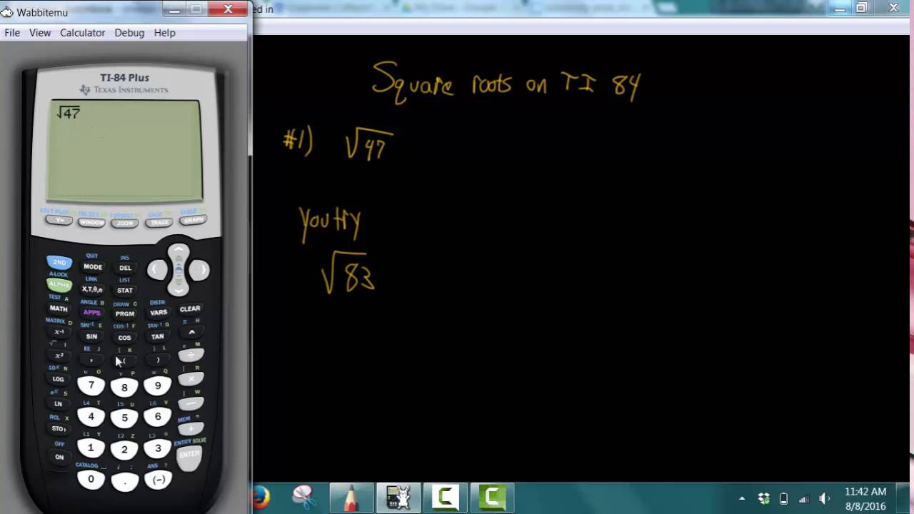 Square Roots On TI84 YouTube