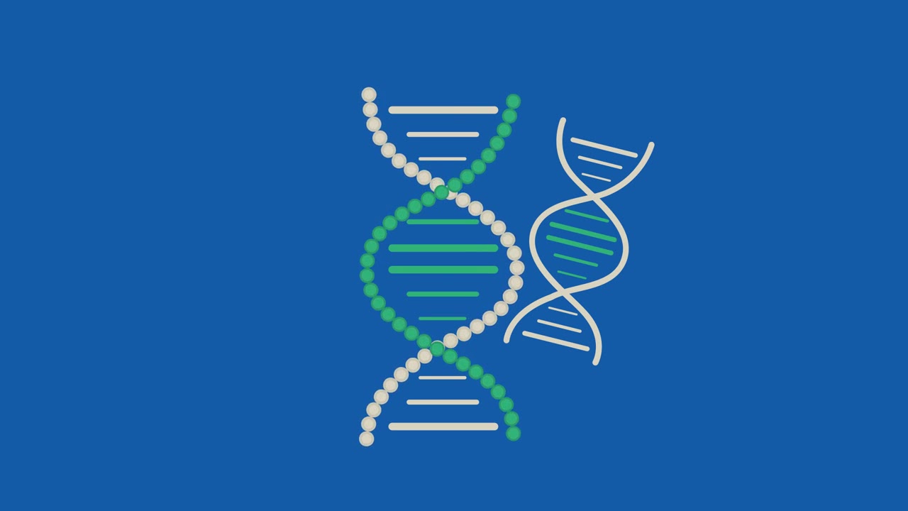 DNA Animated Blue Screen Green Screen Footage - YouTube