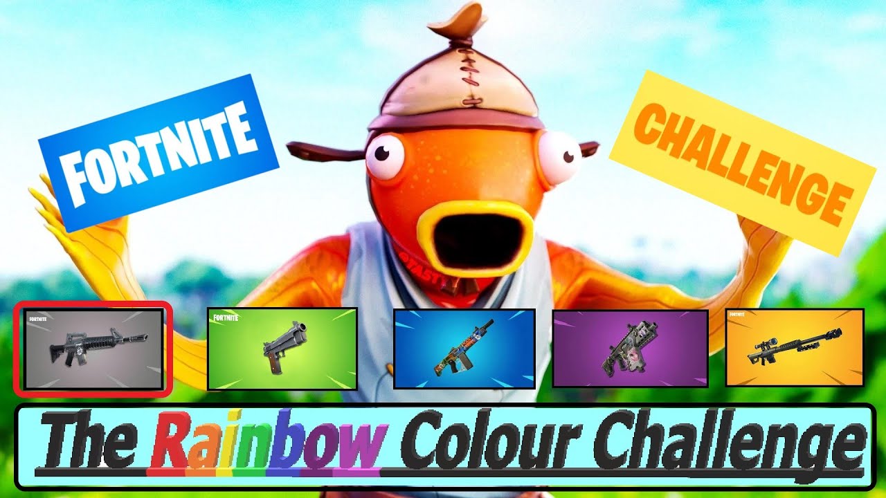Fortnite RAINBOW COLOUR Challenge! First Episode - GREY - YouTube