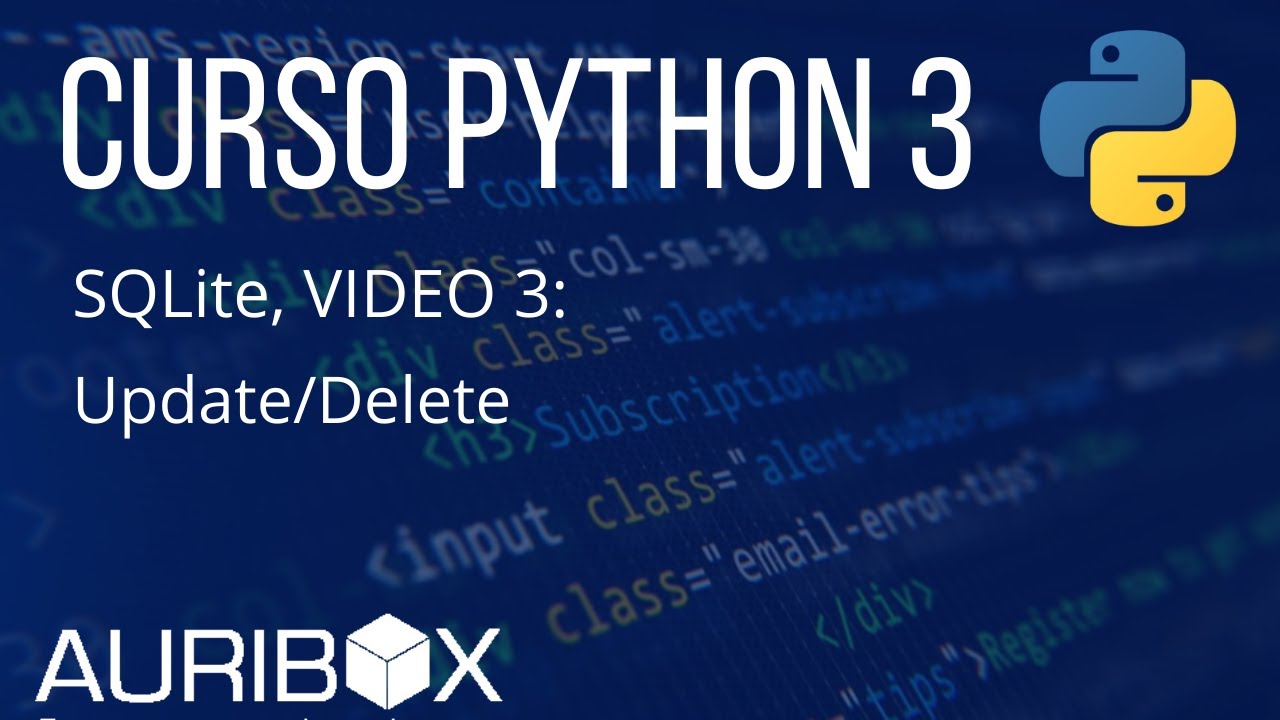 DB: 3 SQLite Update/Delete con Python 3 - YouTube