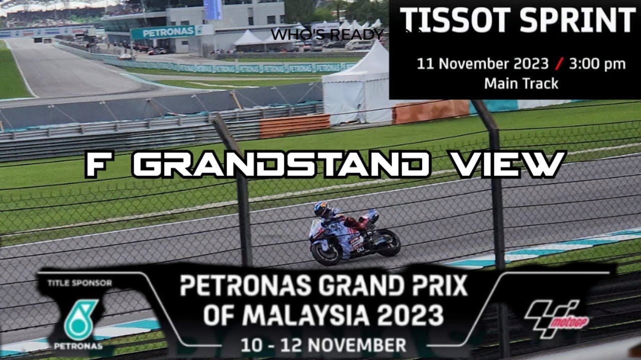 MotoGP F Grandstand Sepang sprint race view full laps - YouTube