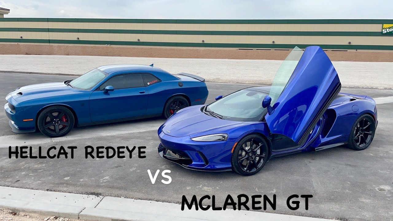 2020 Mclaren Gt vs Hellcat Redeye Challenger Roll Race - YouTube