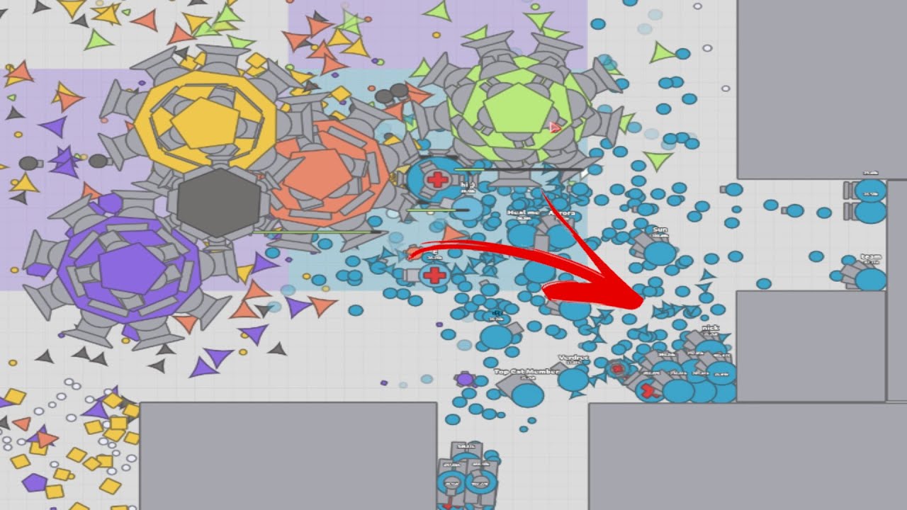 Arras.io three nook squad / Gameplay Siege mode 31 ~ 34 Waves - YouTube