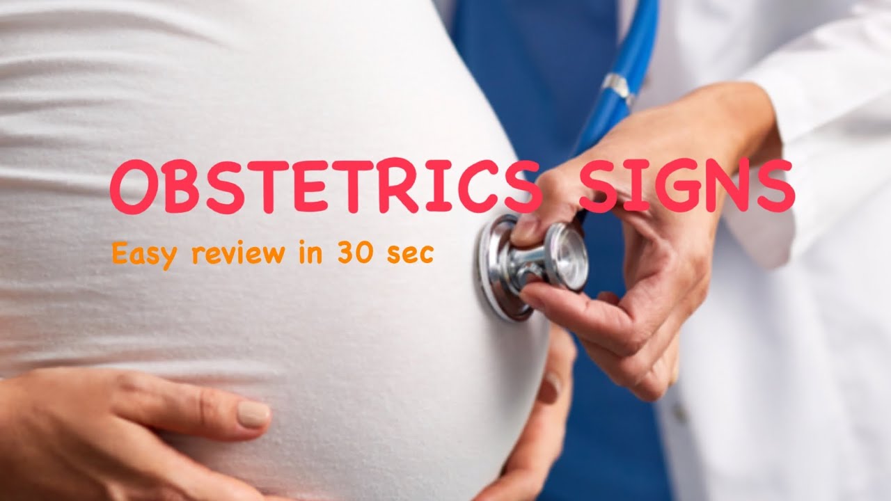 OBSTETRICS SIGNS - YouTube