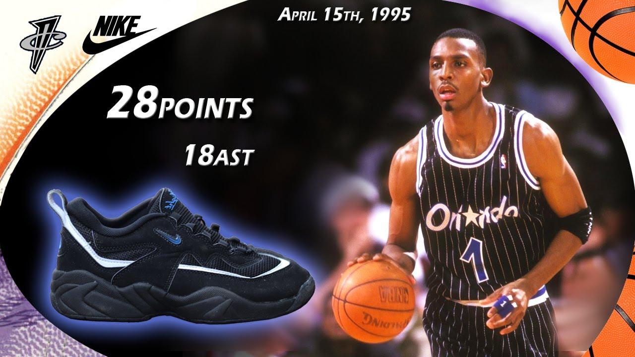 Penny Hardaway 28points wearing Nike Air Lambaste VS Miami Heat 1995 ...