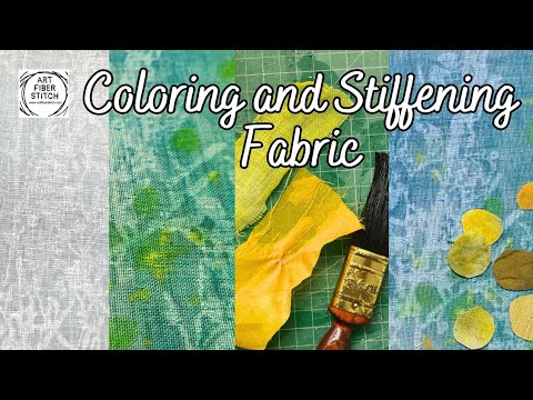 Inktense provides colour in this fabric art, then I stiffen fabric ...