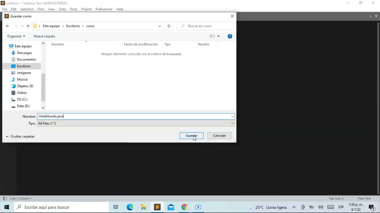Simple Hola Mundo En Java /Sublime Text - YouTube