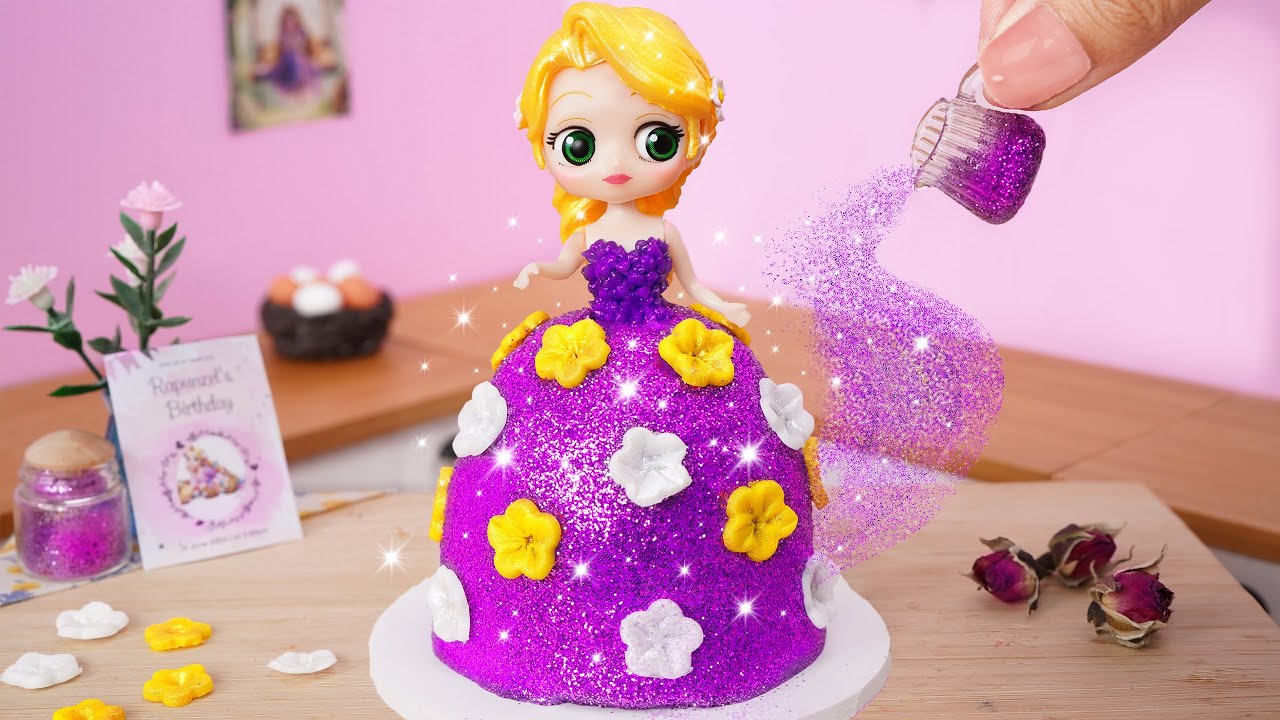 Rapunzel Princess Cake 💖 Amazing Miniature Pull Me Up Cake Decorating ...