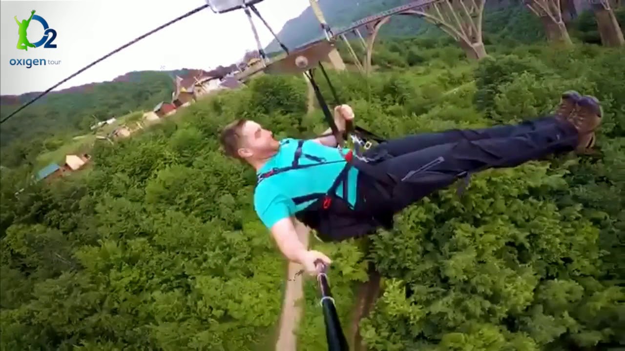 Extreme Zip Line on Tara River in Montenegro - YouTube