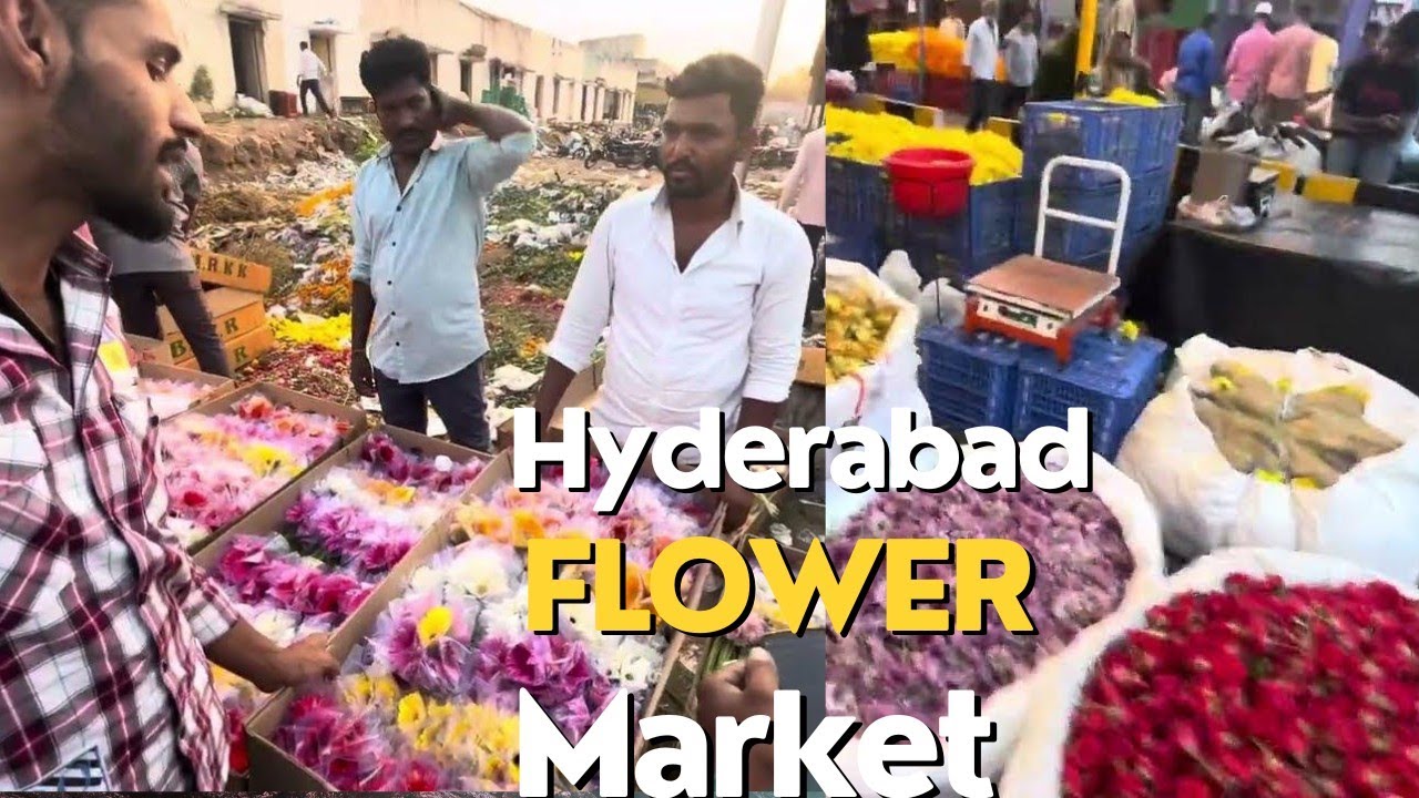 Hyderabad flower market || Gudimalkapur flower market || Hyderabad ...