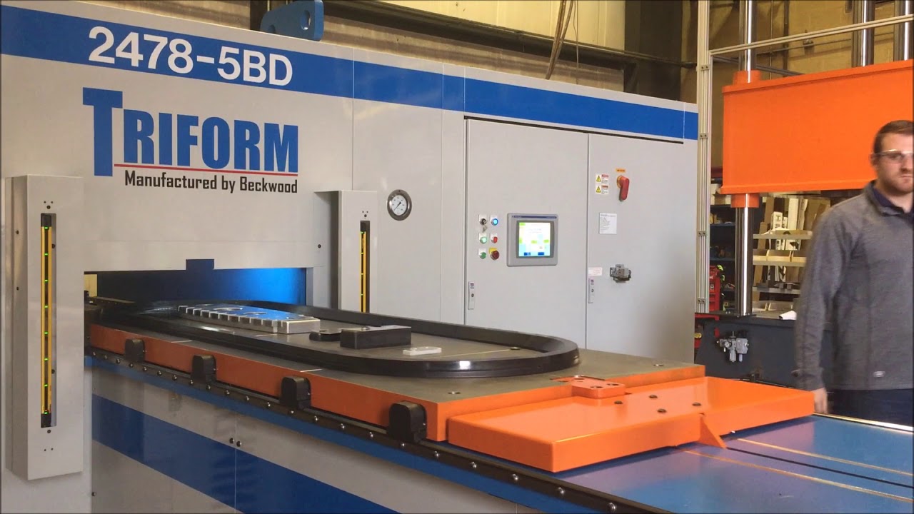 Triform 2478-5FC Fluid Cell Sheet Hydroforming Press - YouTube