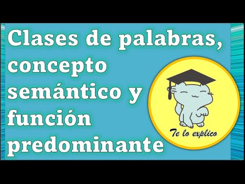 CLASES DE PALABRAS, CONCEPTO SEMÁNTICO Y FUNCIÓN PREDOMINANTE - YouTube