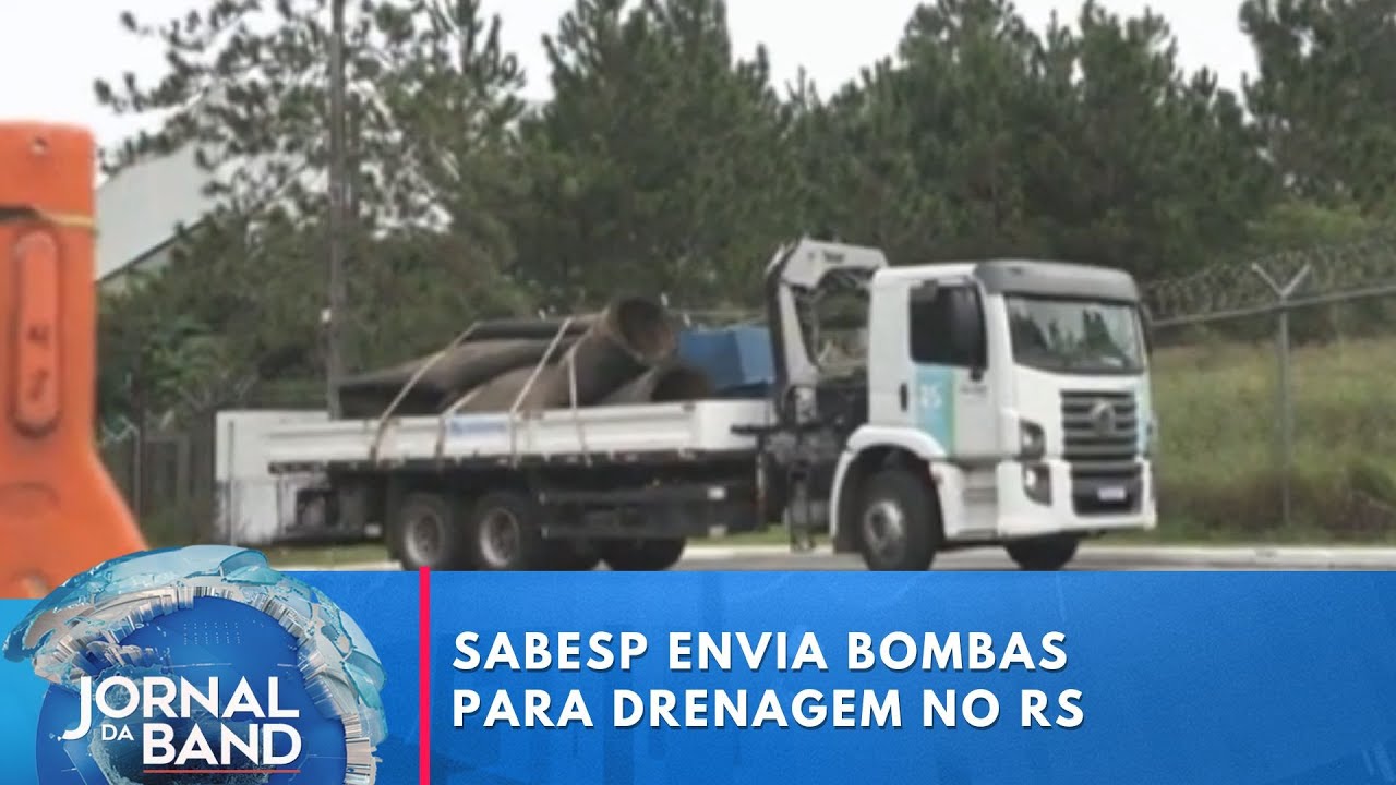 Sabesp envia bombas para drenagem ao Rio Grande do Sul | Jornal a Band ...