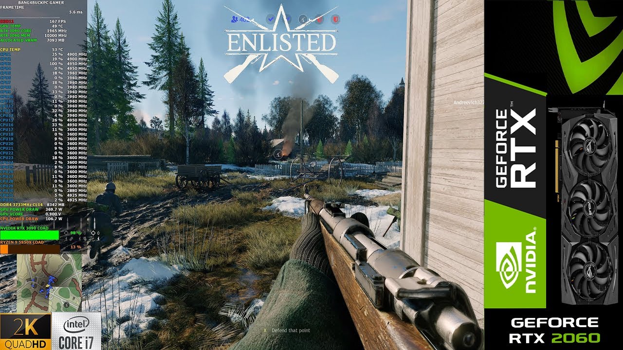 Enlisted Open Beta Max Settings DLSS Quality | RTX 2060 | i7 - YouTube