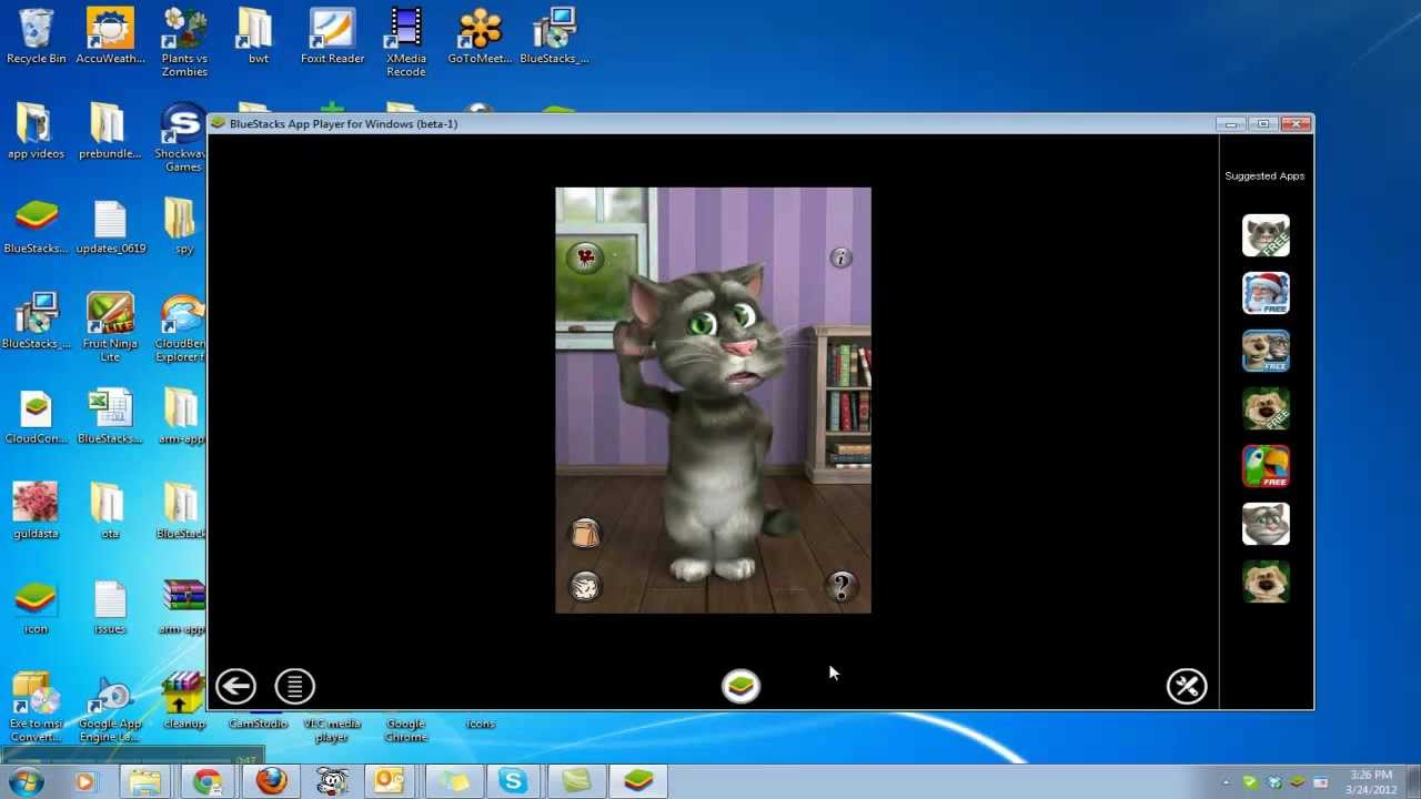 Talking Tom on Windows PC with BlueStacks from http://bluestacks.com ...
