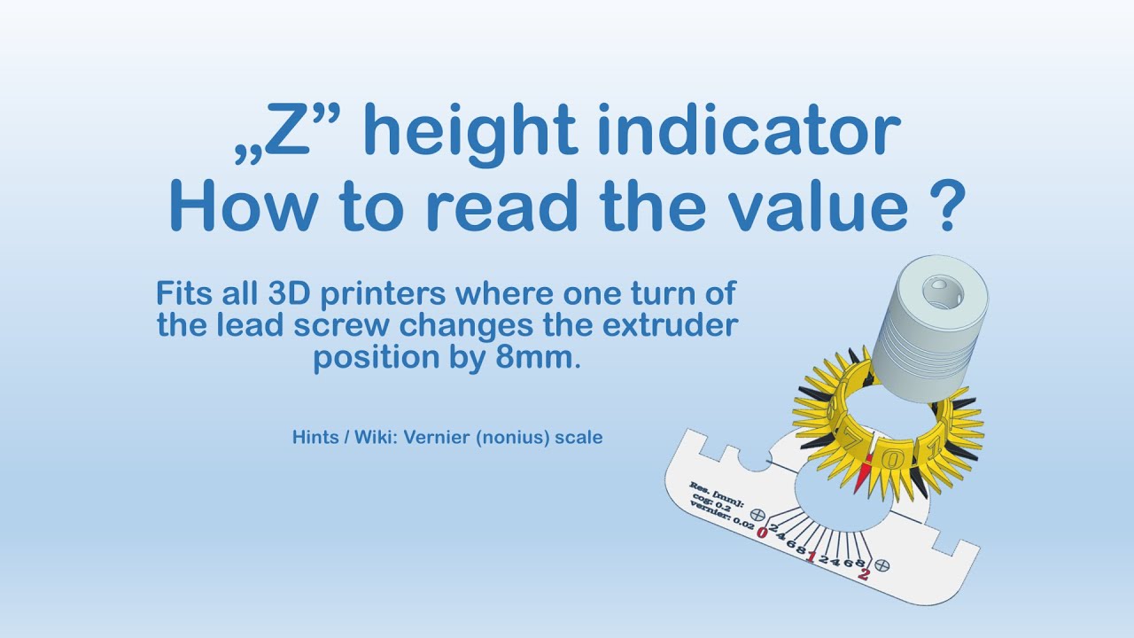How to read Z height indicator - YouTube
