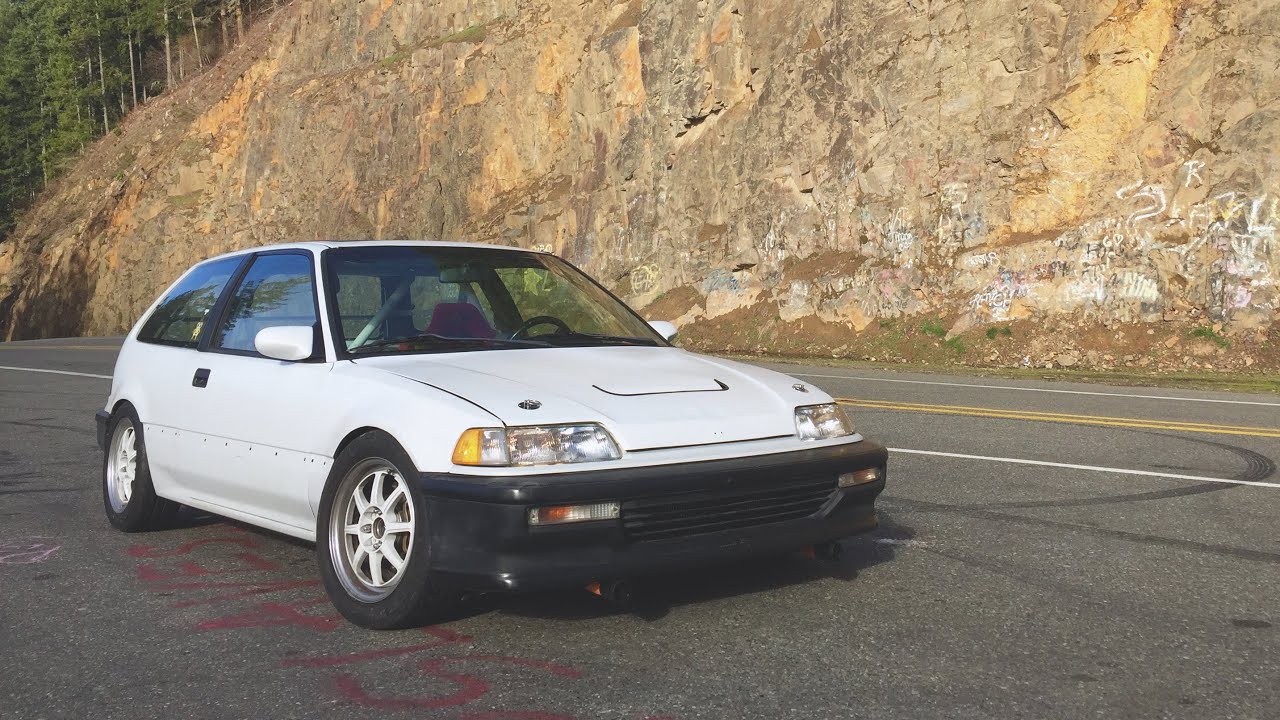 B16 Powered Honda Civic SI Mountain Road Run. - YouTube