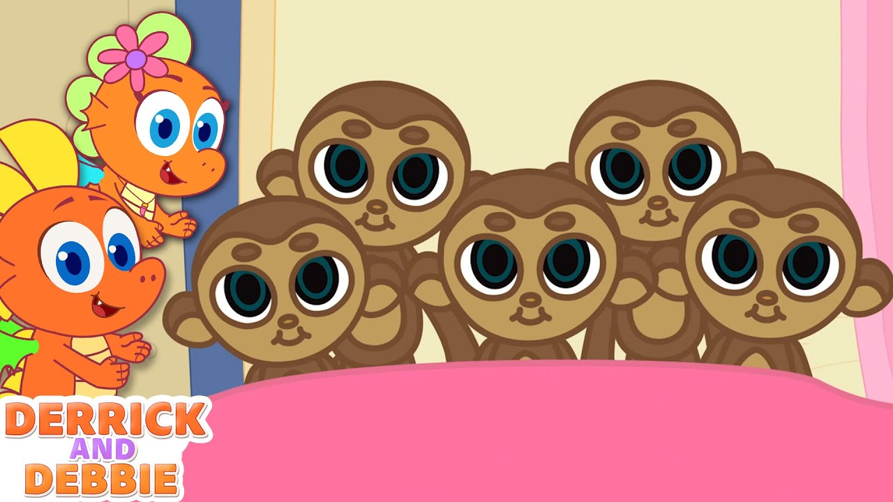 Five Little Monkeys 🐒| Popular Nursery Rhymes Collection | Kids Songs ...