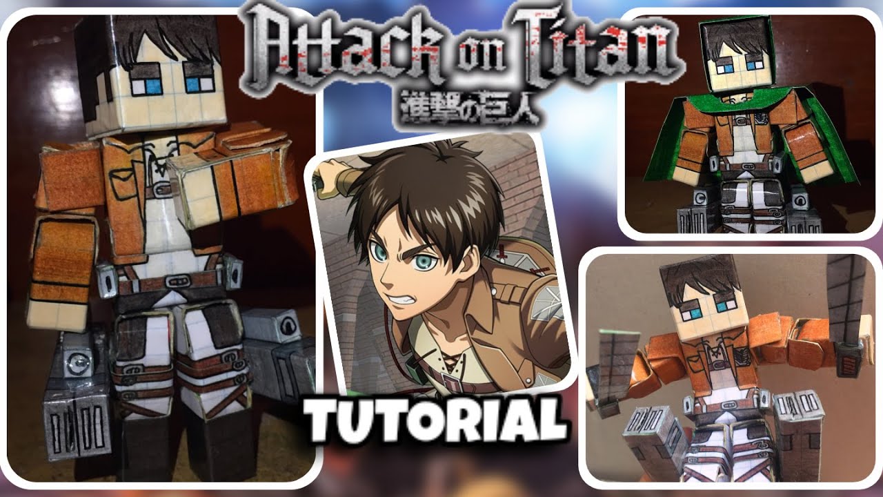 Cómo hacer a EREN YEAGER figura PAPERCRAFT Minecraft ATTACK ON TITAN ...