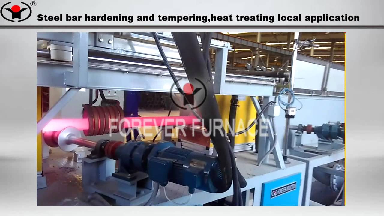 Steel bar hardening and tempering,heat treating - YouTube