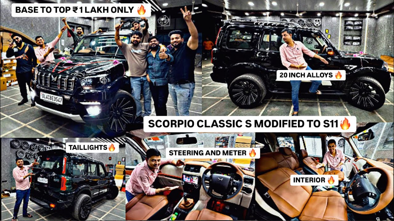 SCORPIO CLASSIC S MODIFIED TO S11 20 INCH ALLOYS INTERIOR STARTING ₹ 1 ...