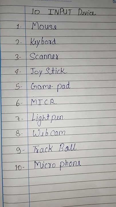 10 input device name - YouTube