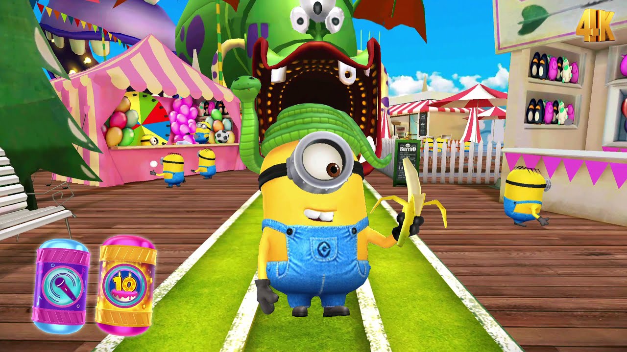 Despicable Me Minion Rush Gameplay(PC UHD4K) Can Snakey Stuart minion ...