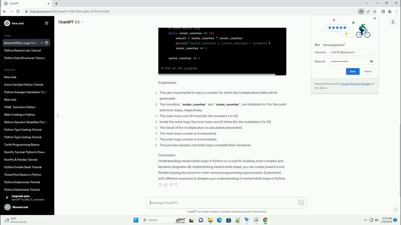 Example Of Nested While Loop In Python - Youtube