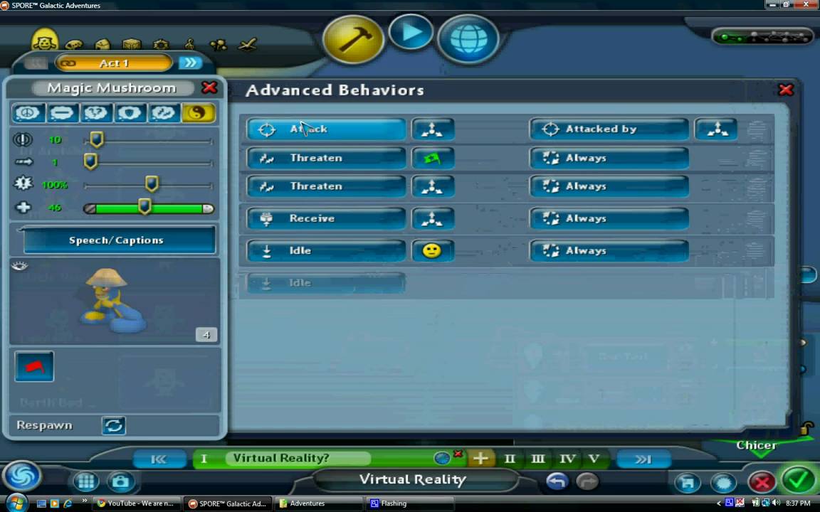 Spore tutorials 1: How to set advanced settings on spore Galactic ...