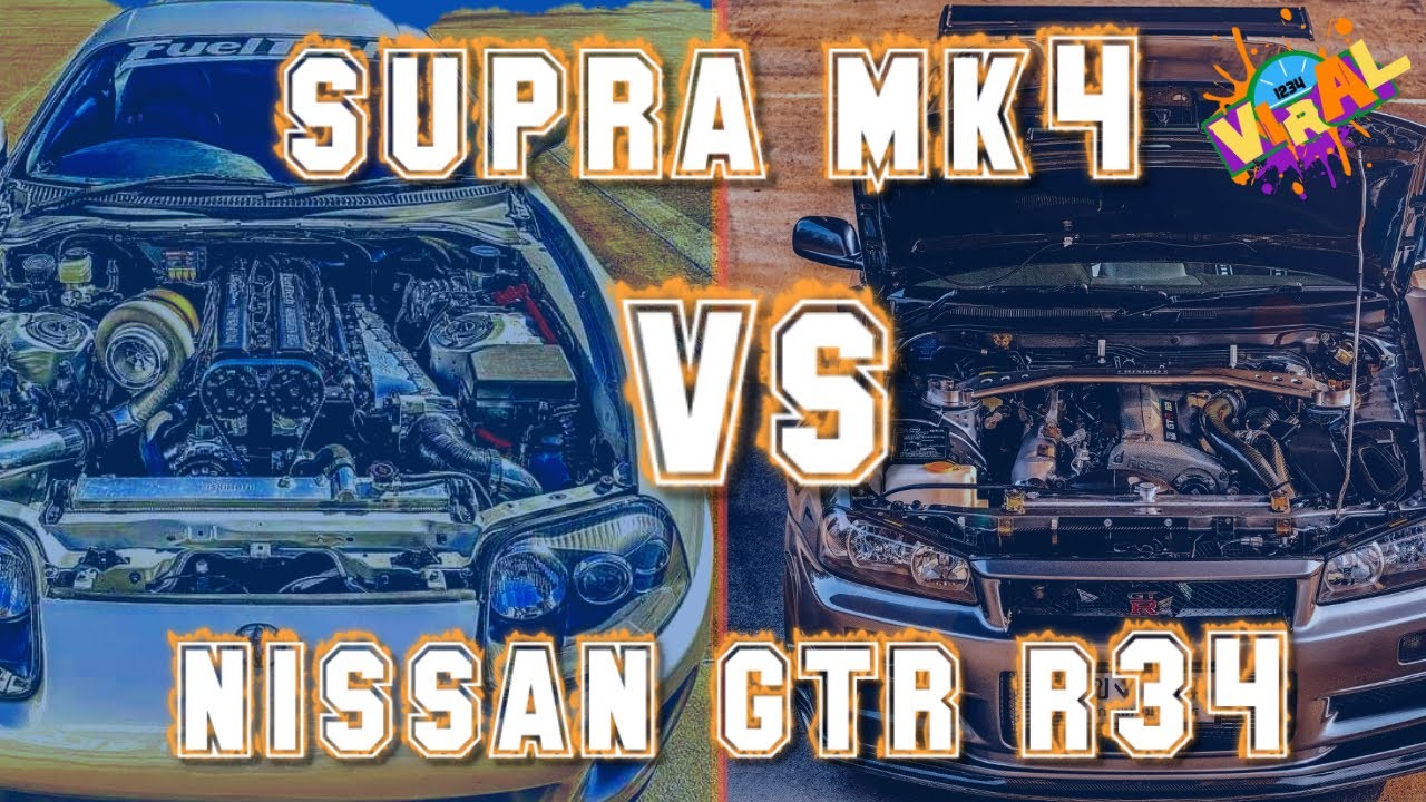 Nissan GTR R34 VS Supra MK4 | Comparison Video #kids fun zone, #supra ...