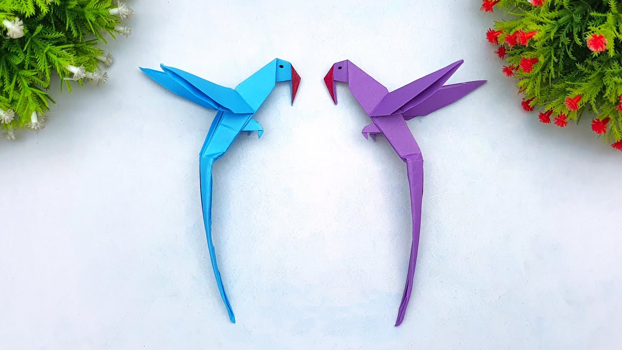 DIY How To Make Easy Paper Parrot | Paper Bird Making Ideas | Handmade ...