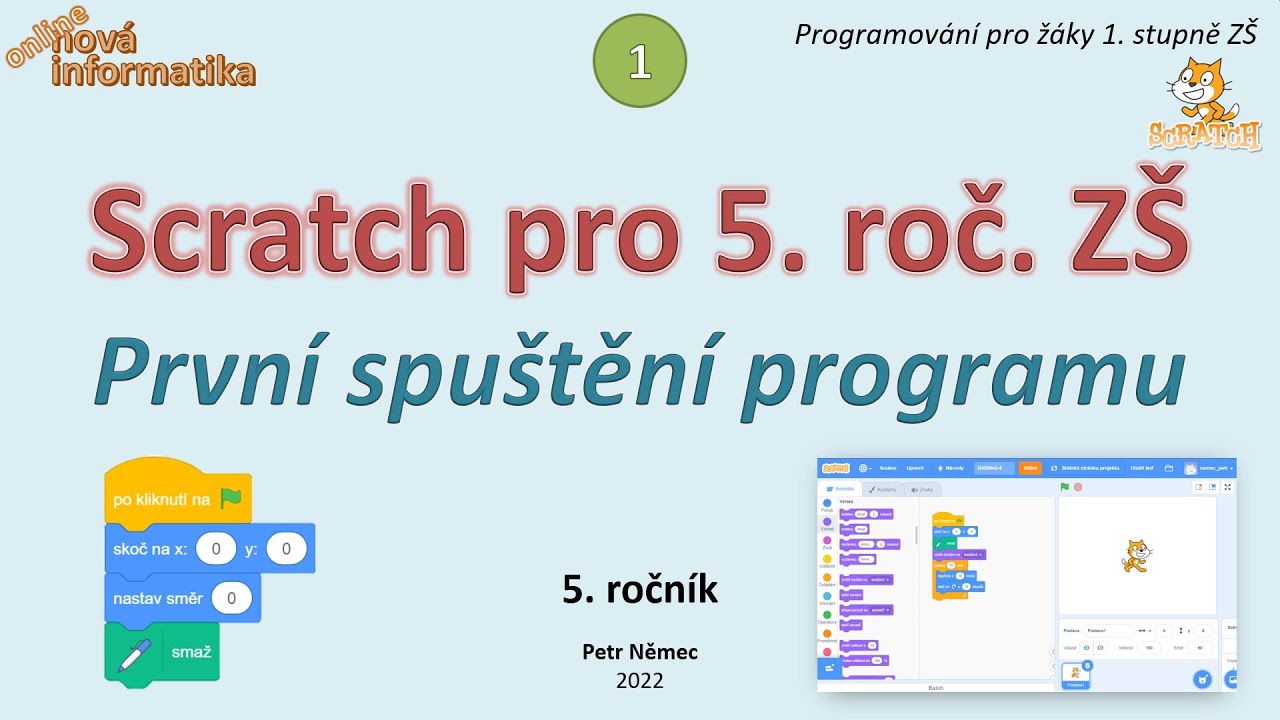 Scratch 5. třída (1) - Popis programu - Nová informatika - YouTube