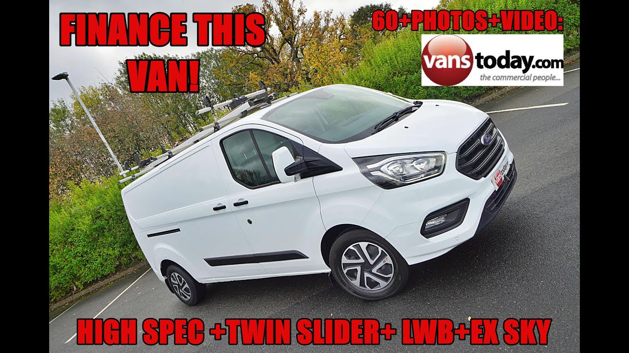 Ex Sky TV Ford Transit Custom LWB twin slider with big spec! - YouTube
