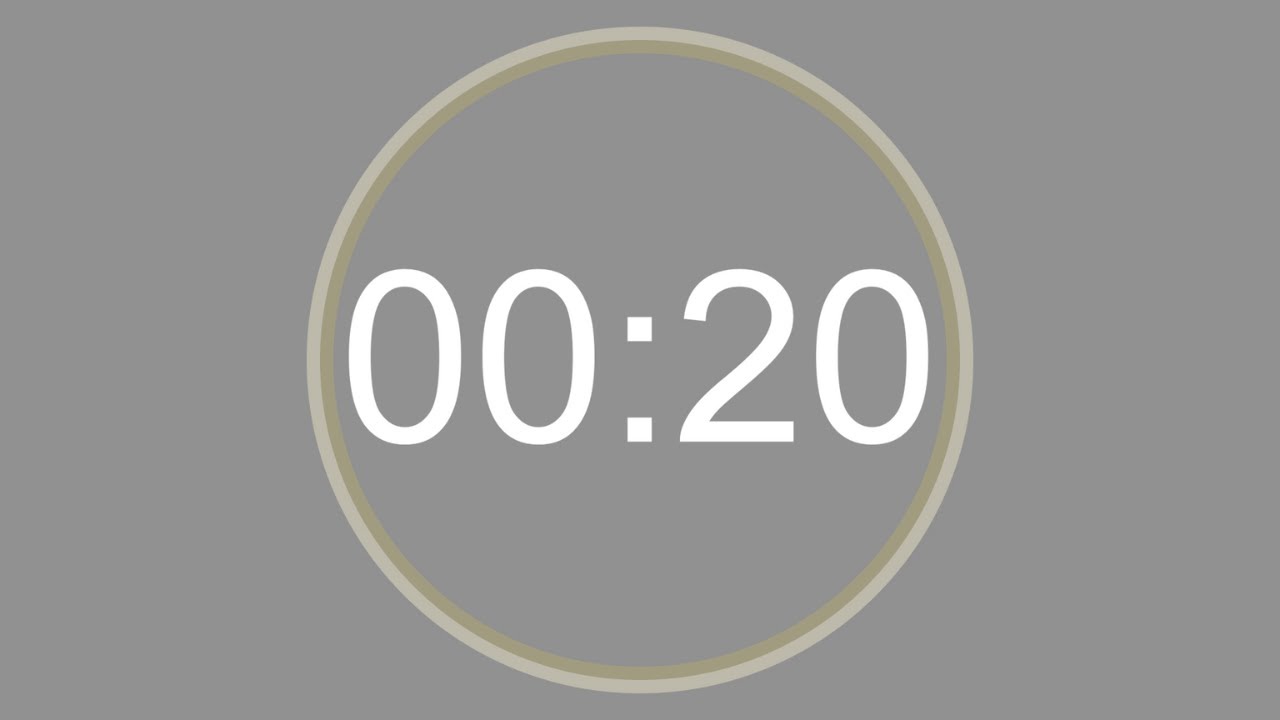 20 SECONDS - 4K - COUNTDOWN IN REVERSE - SECOND TIMER - - YouTube